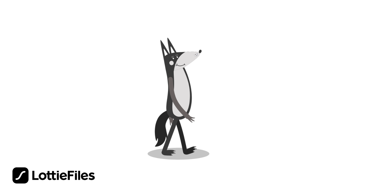 Free Sad Wolf Walk Cycle Animation by Bilal | LottieFiles