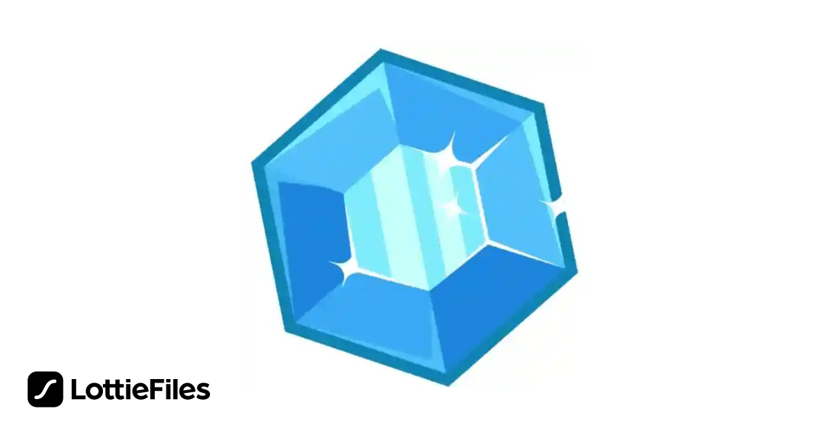 Free Blue Gem Spin Animation by Ibrahim | LottieFiles