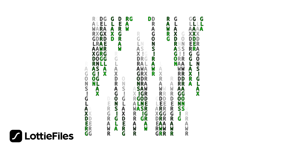 Free Dragon matrix effect Animation by Mattia Basaglia | LottieFiles