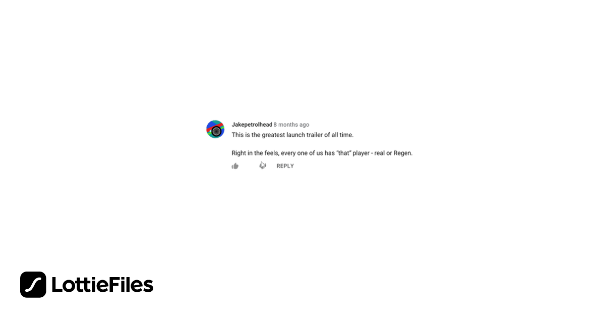 Free Comment Template 3 Animation by Tom Carpenter | LottieFiles