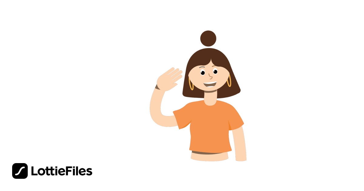 Free woman hello Animation by Anthony | LottieFiles