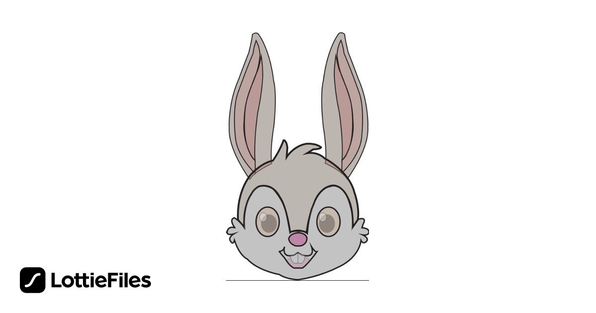 Free 3D Bunny Head Animation Animation by Muhammad | LottieFiles