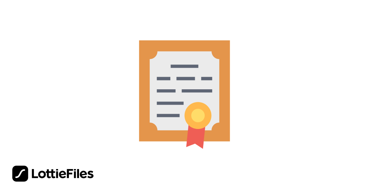Free Diploma Certificate Animation Icon Animation by ican | LottieFiles