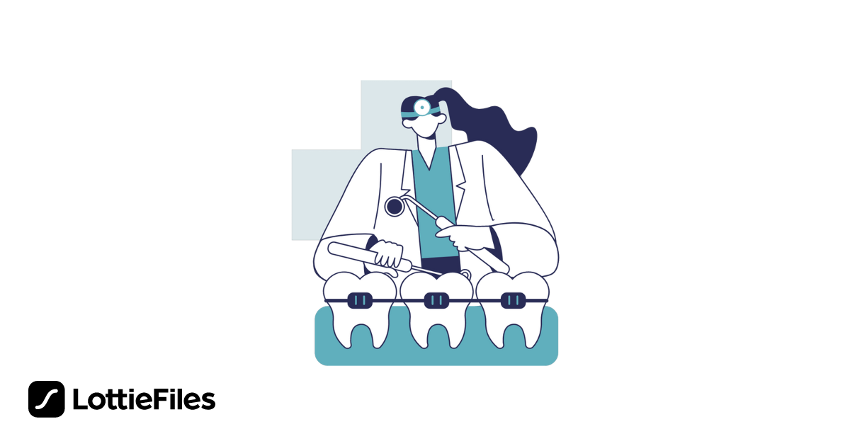 Free Woman Work Teeth Dental Braces Animation by Abdul Latif | LottieFiles