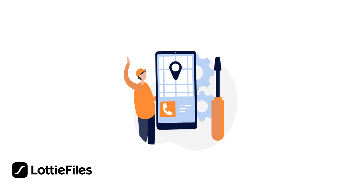 Free Customer Service Man Waving (Mobile Phone Repair) Animation by ...