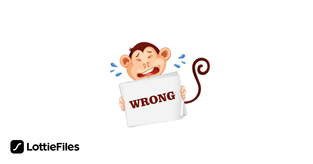 Free Wrong Monkey Animation by Yasser Ali | LottieFiles