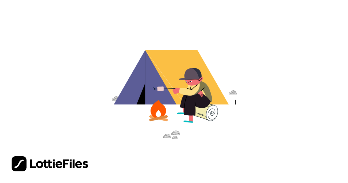 Free camp guy Animation by Nabil | LottieFiles