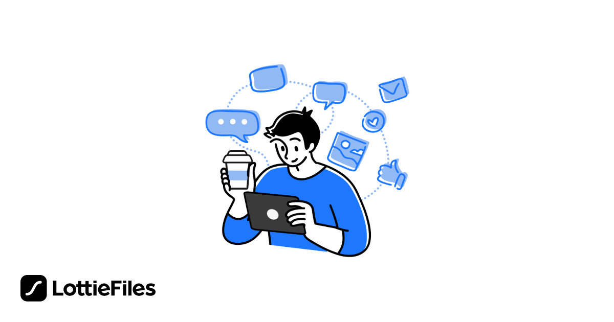 Free Social Media Interaction Animation by Bashir | LottieFiles