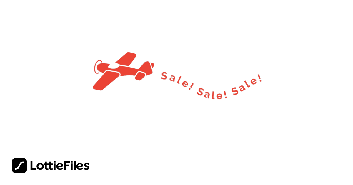 Free Plane and text banner Animation by Pixodesk | LottieFiles