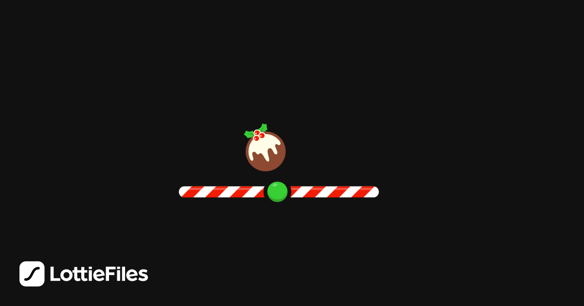 Free Christmas Pudding Slider Animation by Chris | LottieFiles