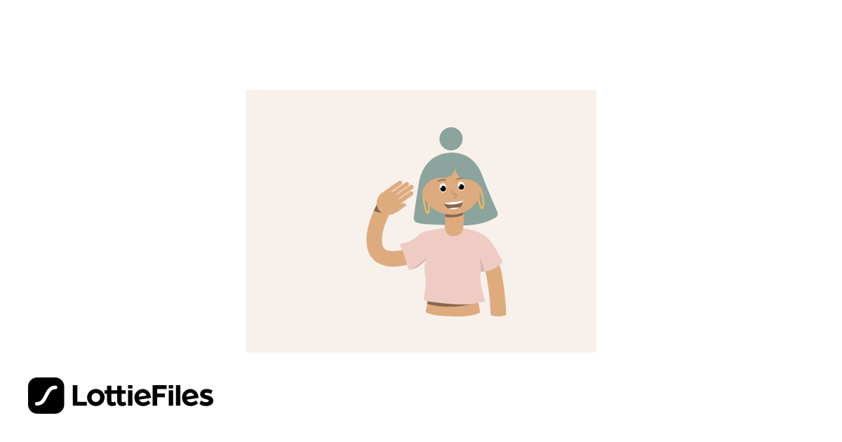 Free Woman waving Animation by Tian A. Magali R | LottieFiles