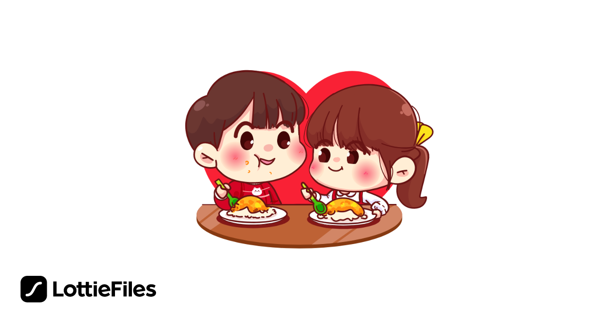 Free Couple eating Animation by Darya Randa | LottieFiles