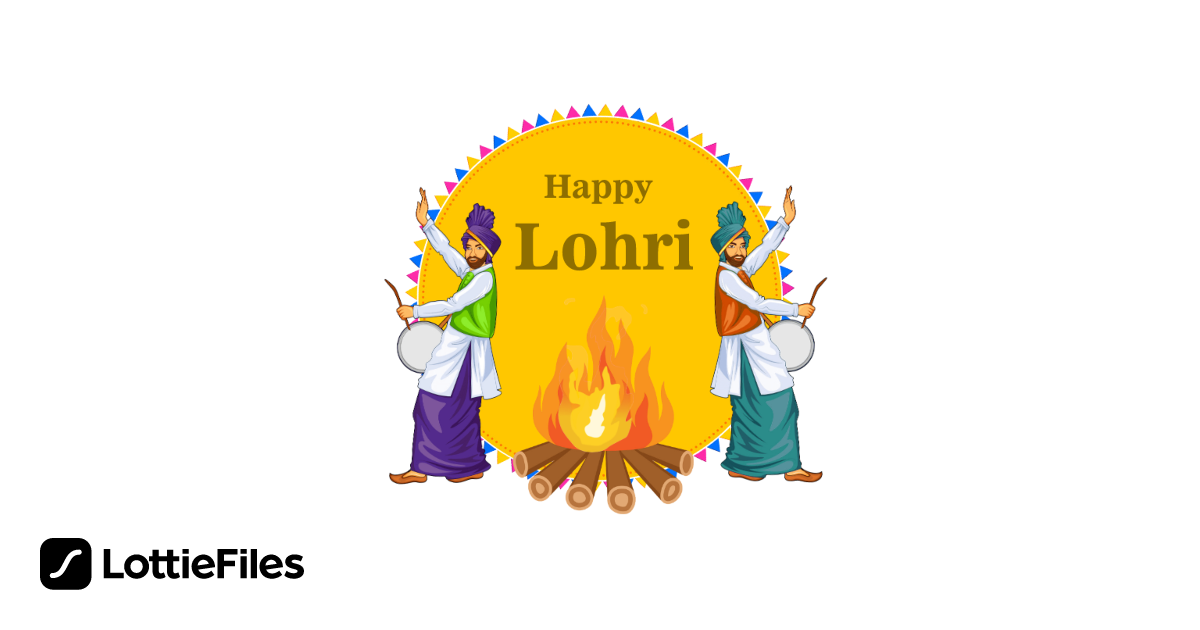 Free Happy Lohri wishes Animation by mukesh kumar | LottieFiles