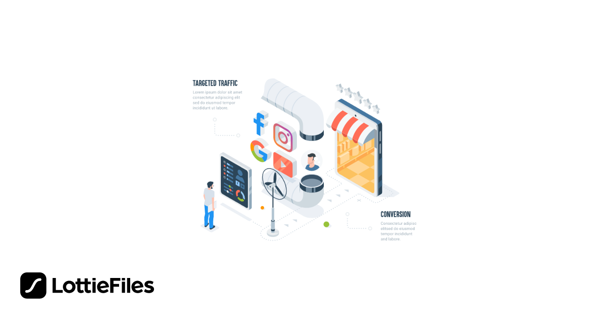 Free How targeted traffic works Animation by Oleg Erin | LottieFiles