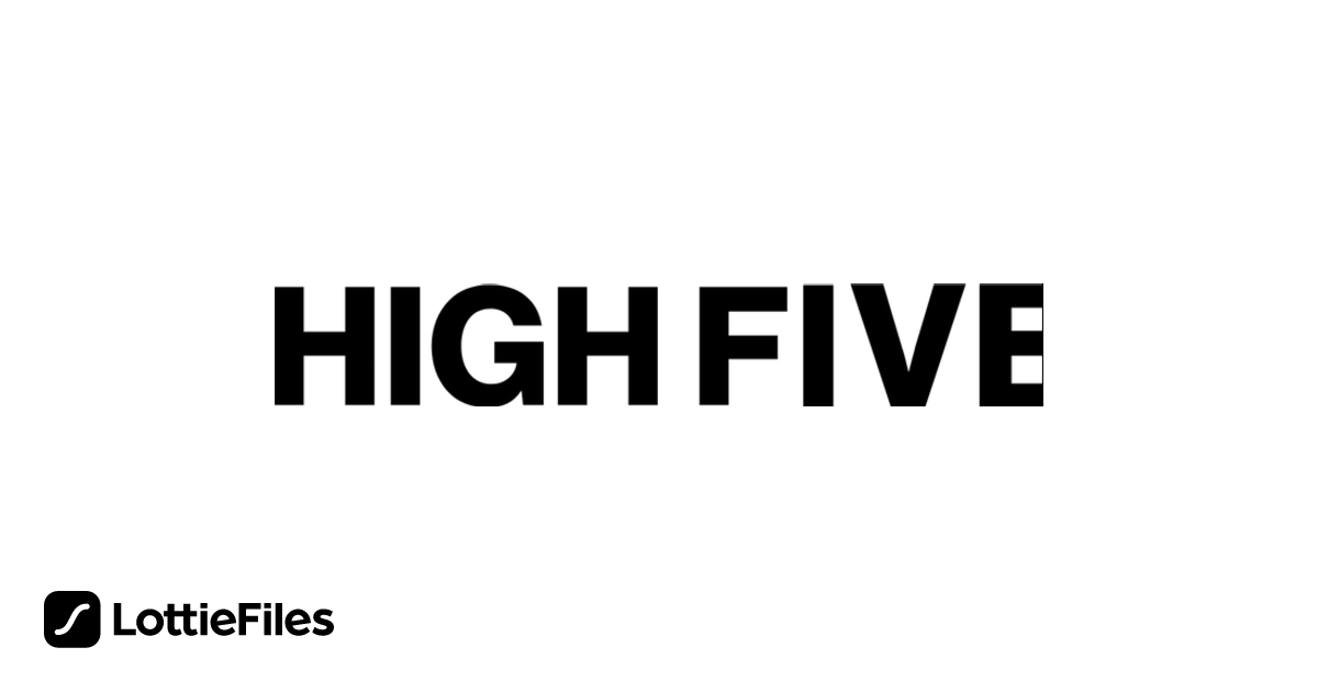 Free HIGHFIVE_2025_logo Animation by James | LottieFiles