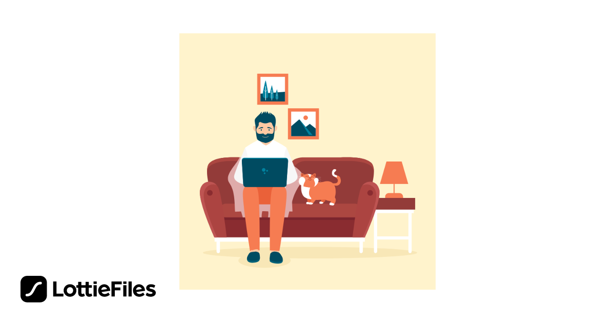 Free Work From Home Animation by Panji Wicaksono | LottieFiles