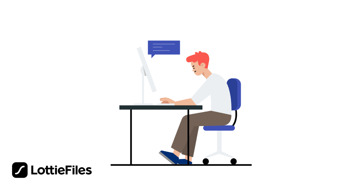 Free computer operator typing Animation by MD Abdur | LottieFiles