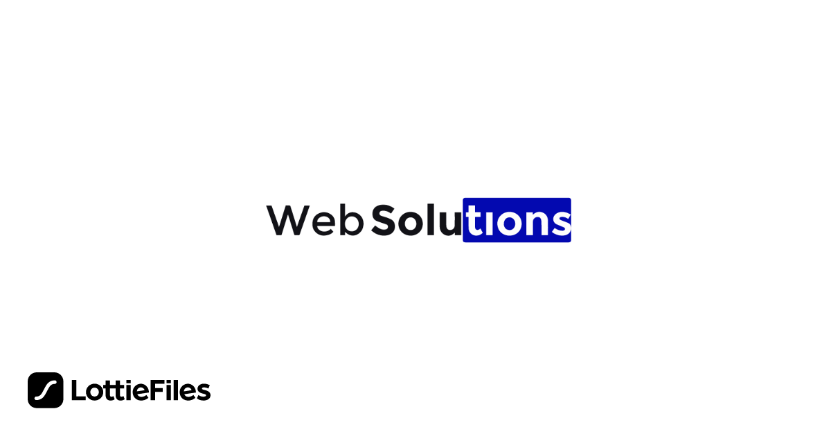 Free Web Solutions logo Lottie JSON animation Animation by Weblodge ...