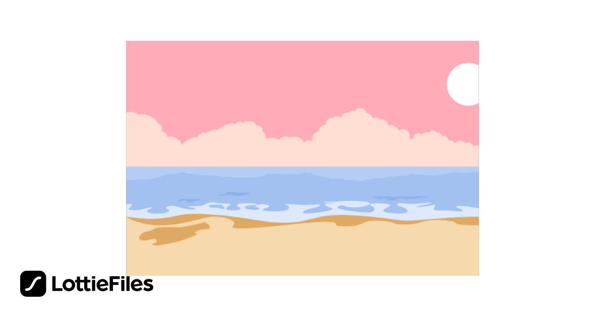 Free Pastel summer breeze sun, sea, sand Animation by Amir | LottieFiles