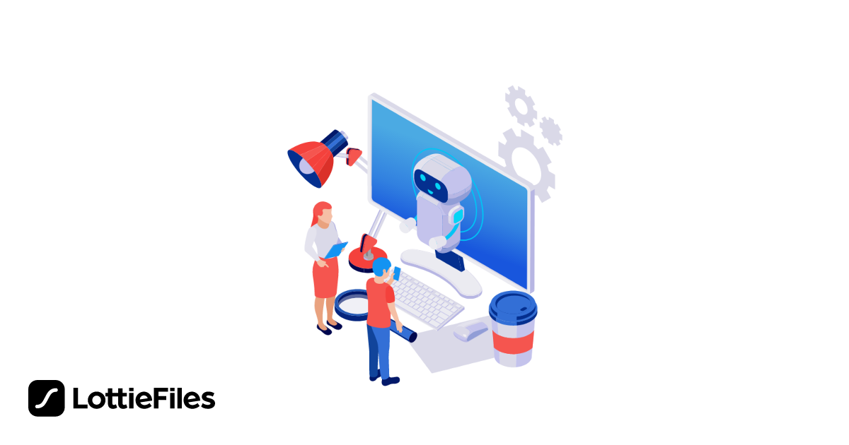 Free Cute chatbot greeting people with computer Animation by Abdul ...