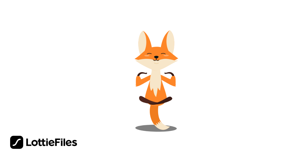 Free Meditating Fox Animation by Bashir | LottieFiles