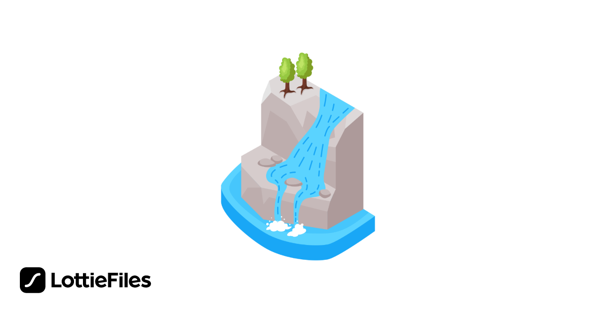 Free Waterfall_14 Lottie JSON animation Animation by Weblodge | LottieFiles