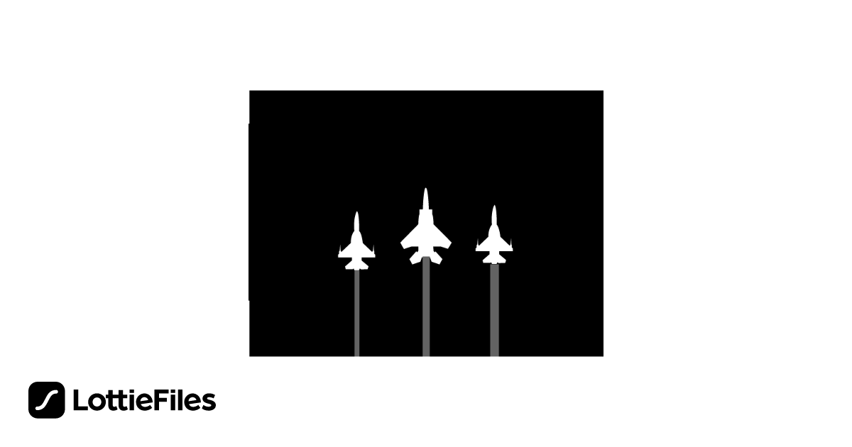Free Monochrome Fighter Jet Animation by Brocton Nunns | LottieFiles