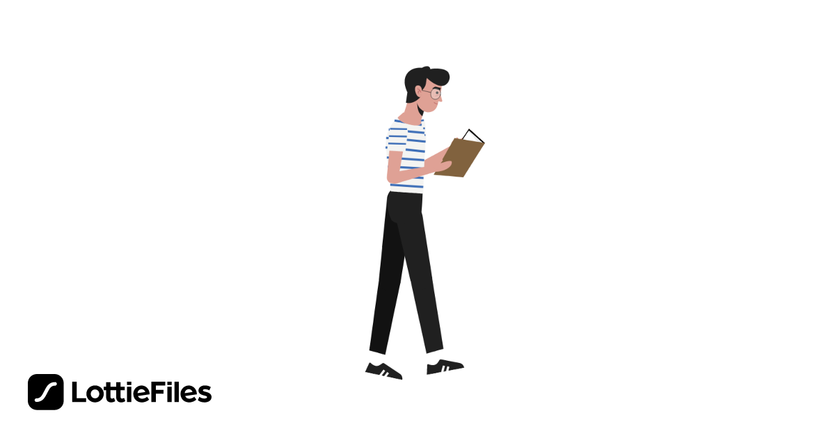 Free Student walk with book Animation by Artem | LottieFiles