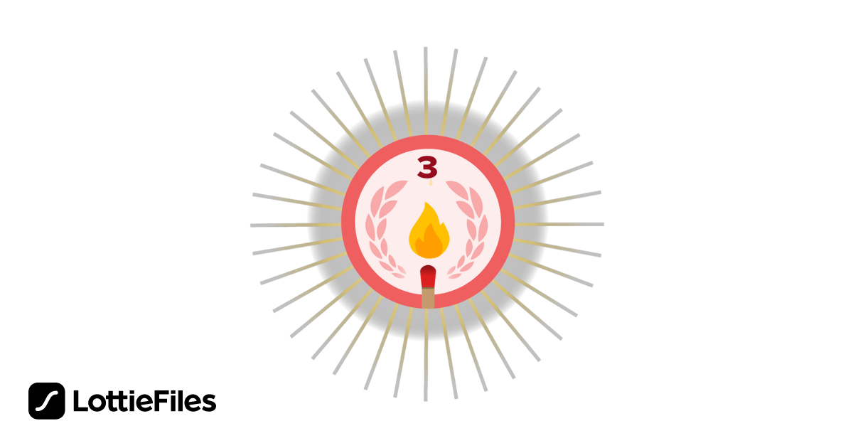 Free Badge - 3 day streak Animation by Noah | LottieFiles