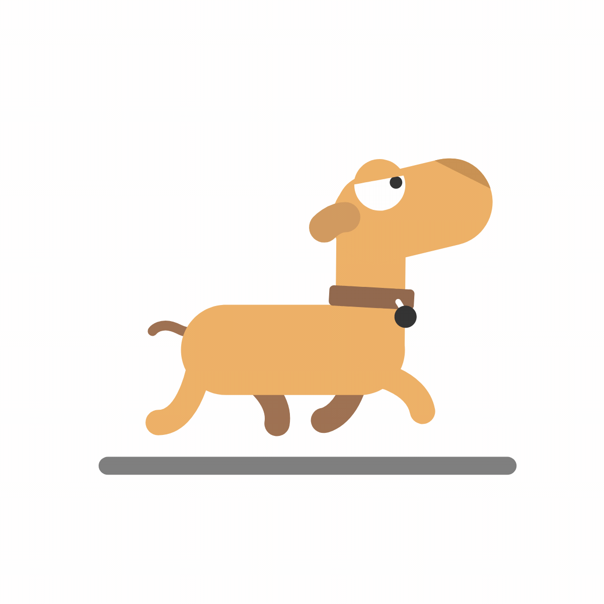 Walking Animated Dog Gif