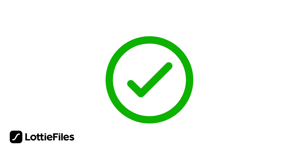 Free Confirmation Tick Animation by Sanil Modi | LottieFiles