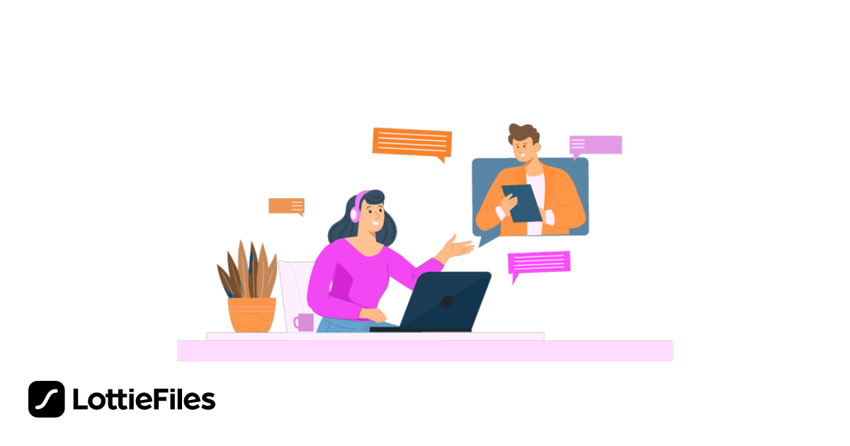 Free Video call chatting Animation Animation by Bashir | LottieFiles