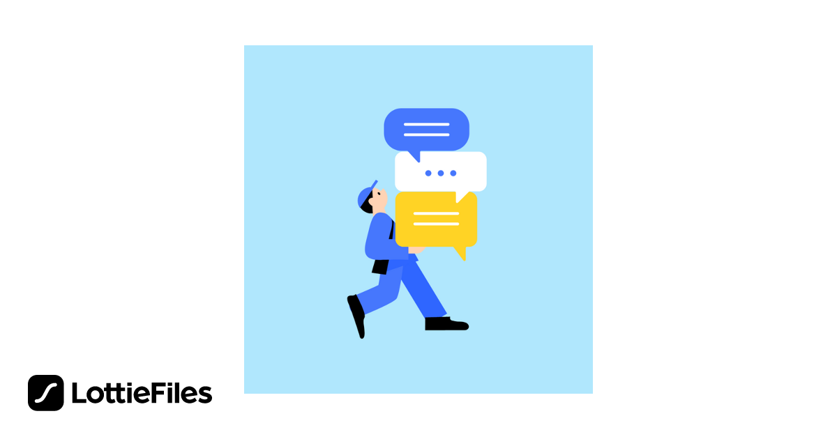 Free Chat Walk cycle Animation by Kelly Loh | LottieFiles