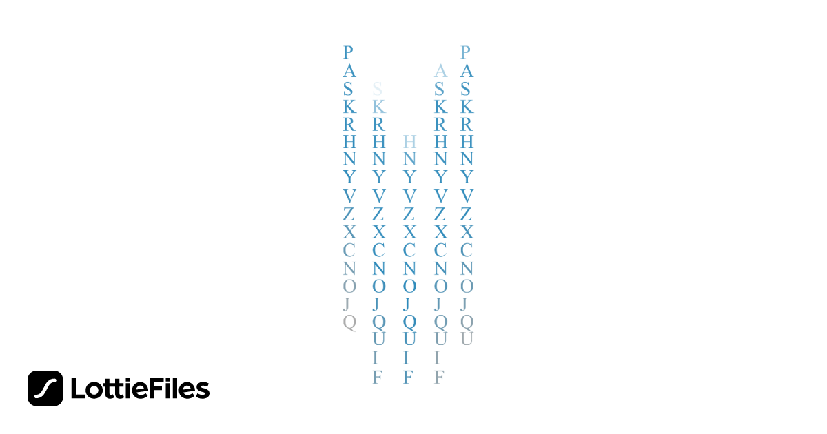 Free Matrix Letters Animation by Mert Çalışkanyürek | LottieFiles