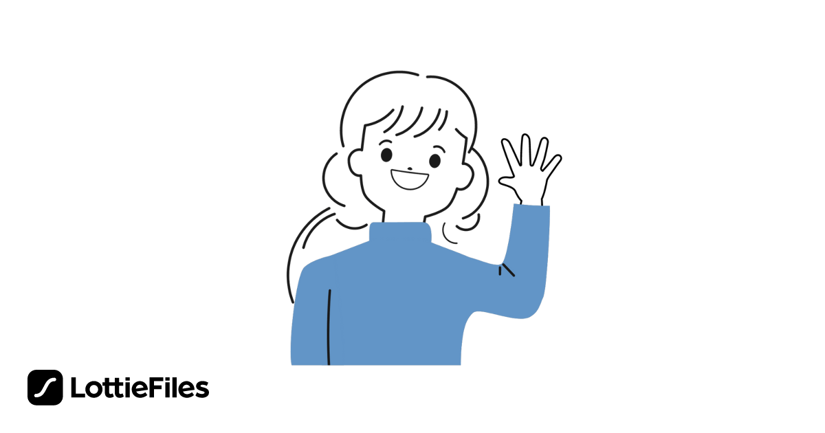 Free girl waving Animation by Sheraz | LottieFiles