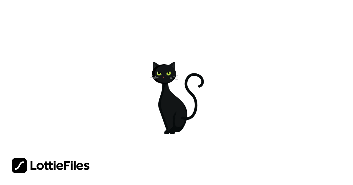 Free Black Cat Animated icon Animation by WeTech | LottieFiles