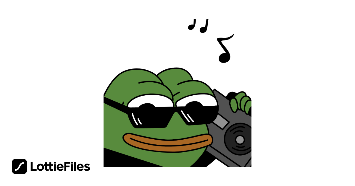 Free Pepe Sticker Music Animation by Endre Bátyi | LottieFiles