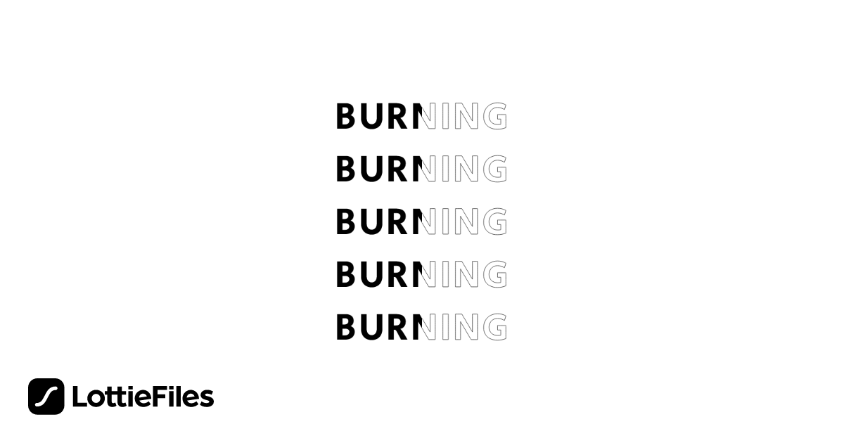Free Burning text logo Lottie JSON animation Animation by Weblodge ...