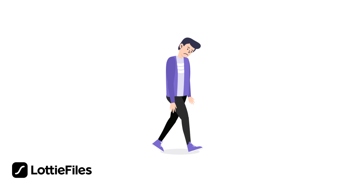 Free Sad guy is walking Animation by konstaner | LottieFiles