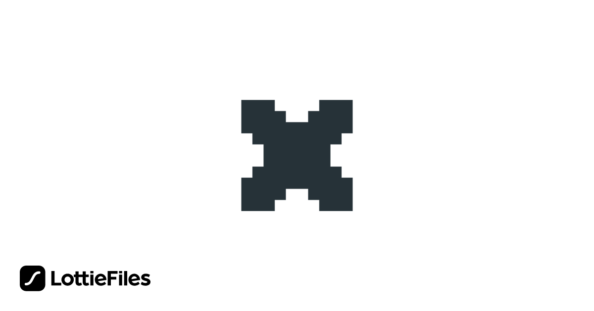 Free Pixel split cross icon Animation by KEN111 | LottieFiles