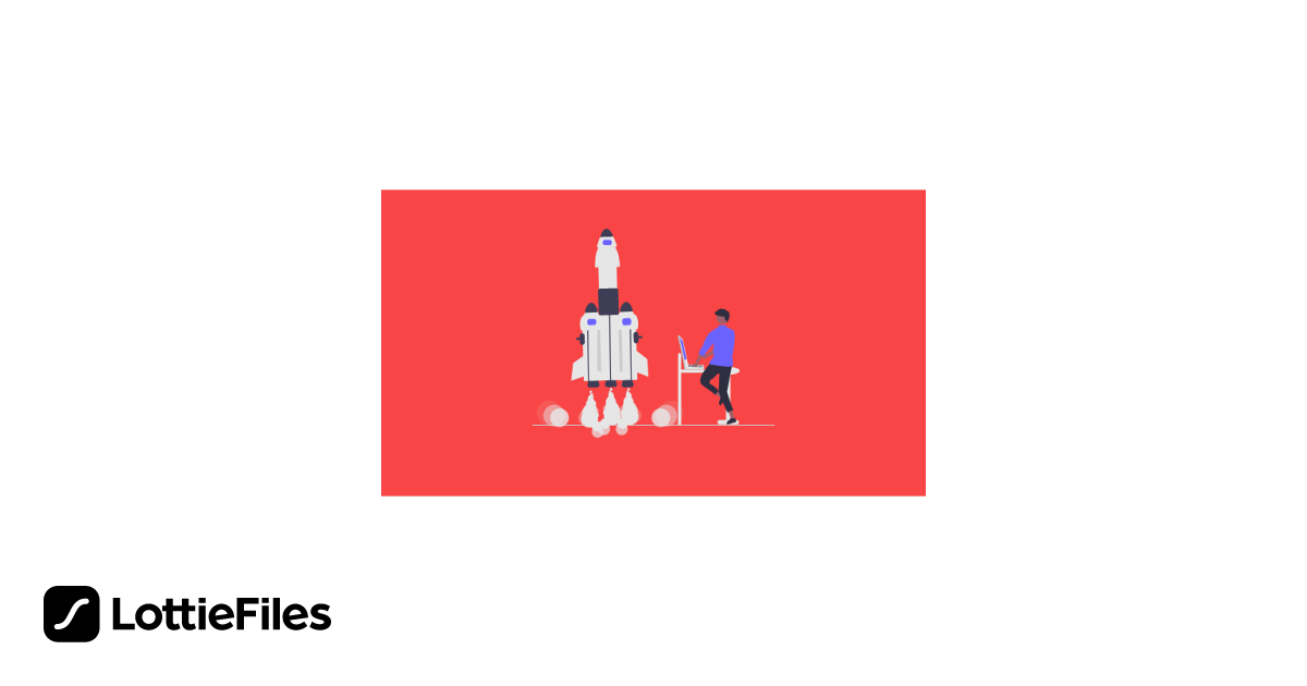 Free Rocket launcher lottie JSON animation by graphicsgenisys and ...