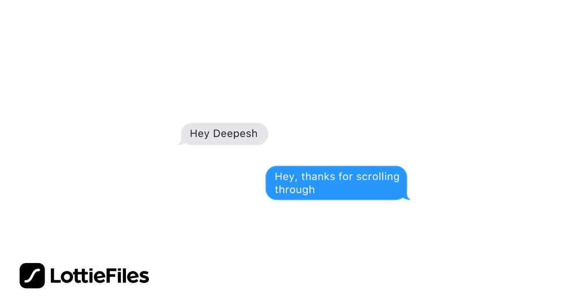 Free Thank you Imessage animation Animation by Deepesh Reddy | LottieFiles
