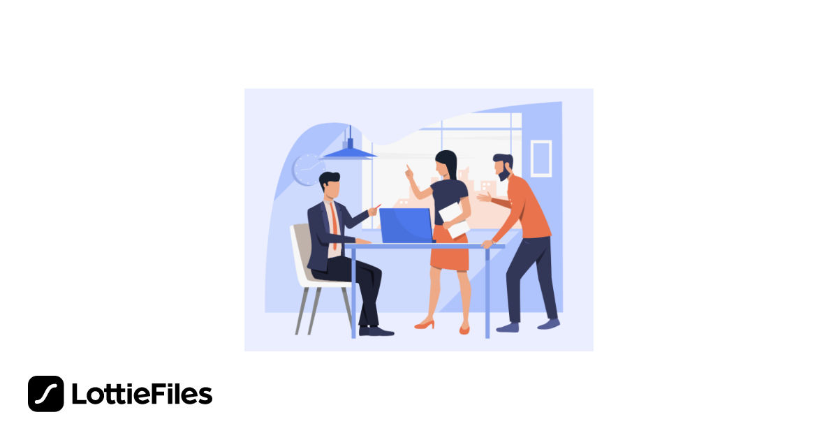 Free Business Meeting Animation by Apple | LottieFiles