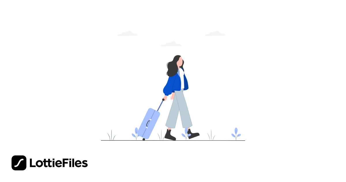 Free girl travel walk cycle Animation by Trixy | LottieFiles