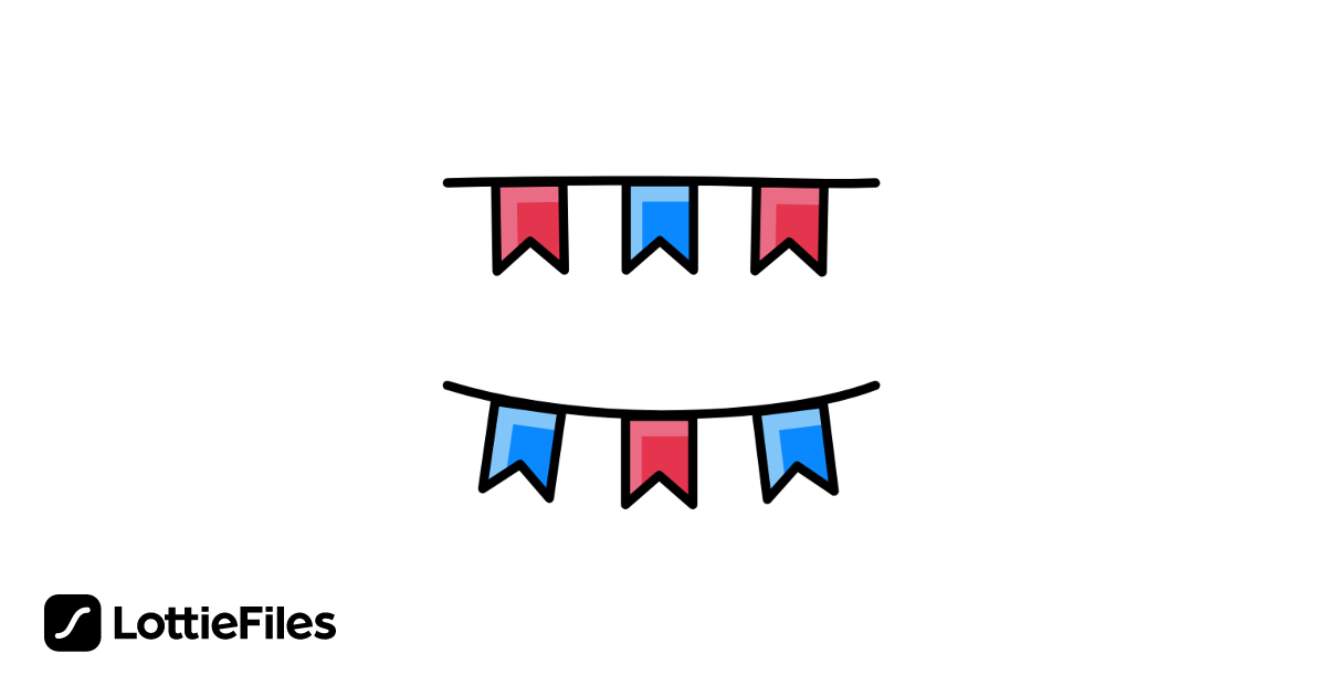 Free Flags Garland Animation by Victoria Shelest | LottieFiles
