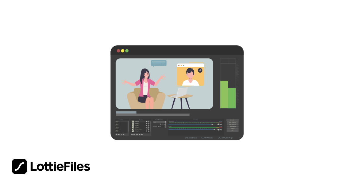Free Live streaming video editing studio Animation by FrontDigit ...