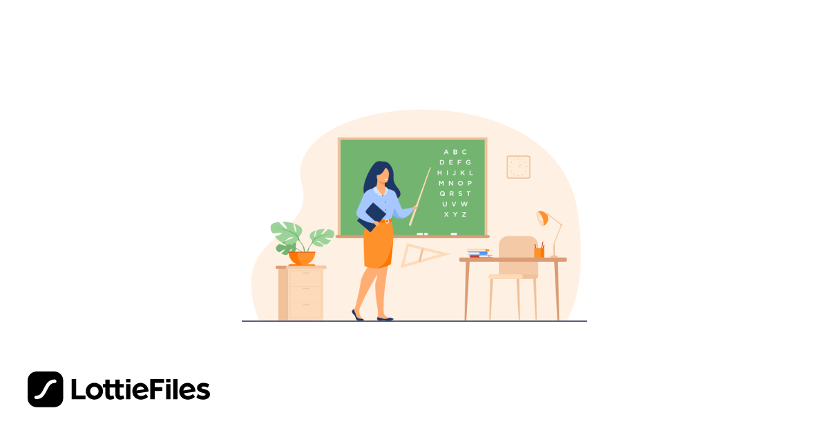 Free Teacher in Classroom Animation by Boltbite | LottieFiles