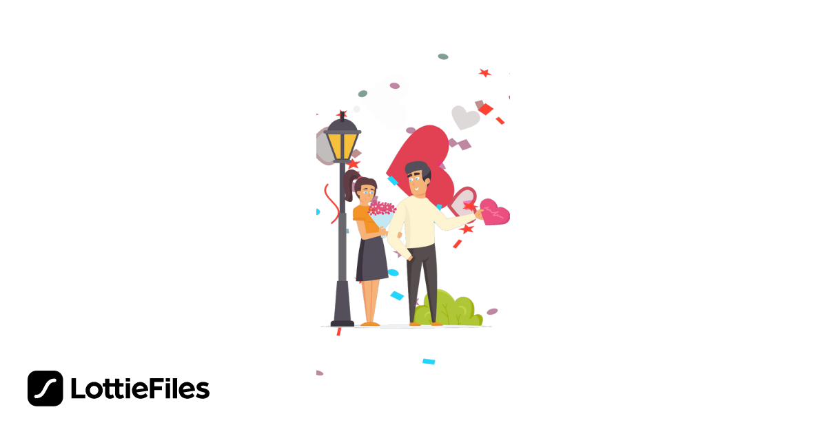 Free Couple on the Garden with Heart and Flower Celebration with ...