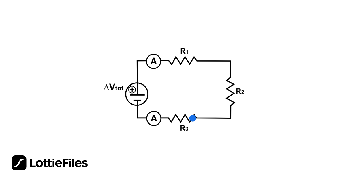 Free Current when three resistors are connected to a voltage source ...