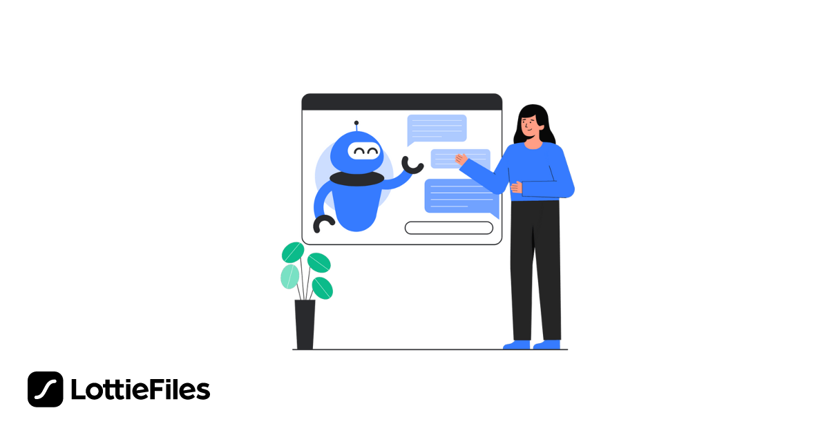 Free Chatbot With Character Animation Animation by Hassan | LottieFiles